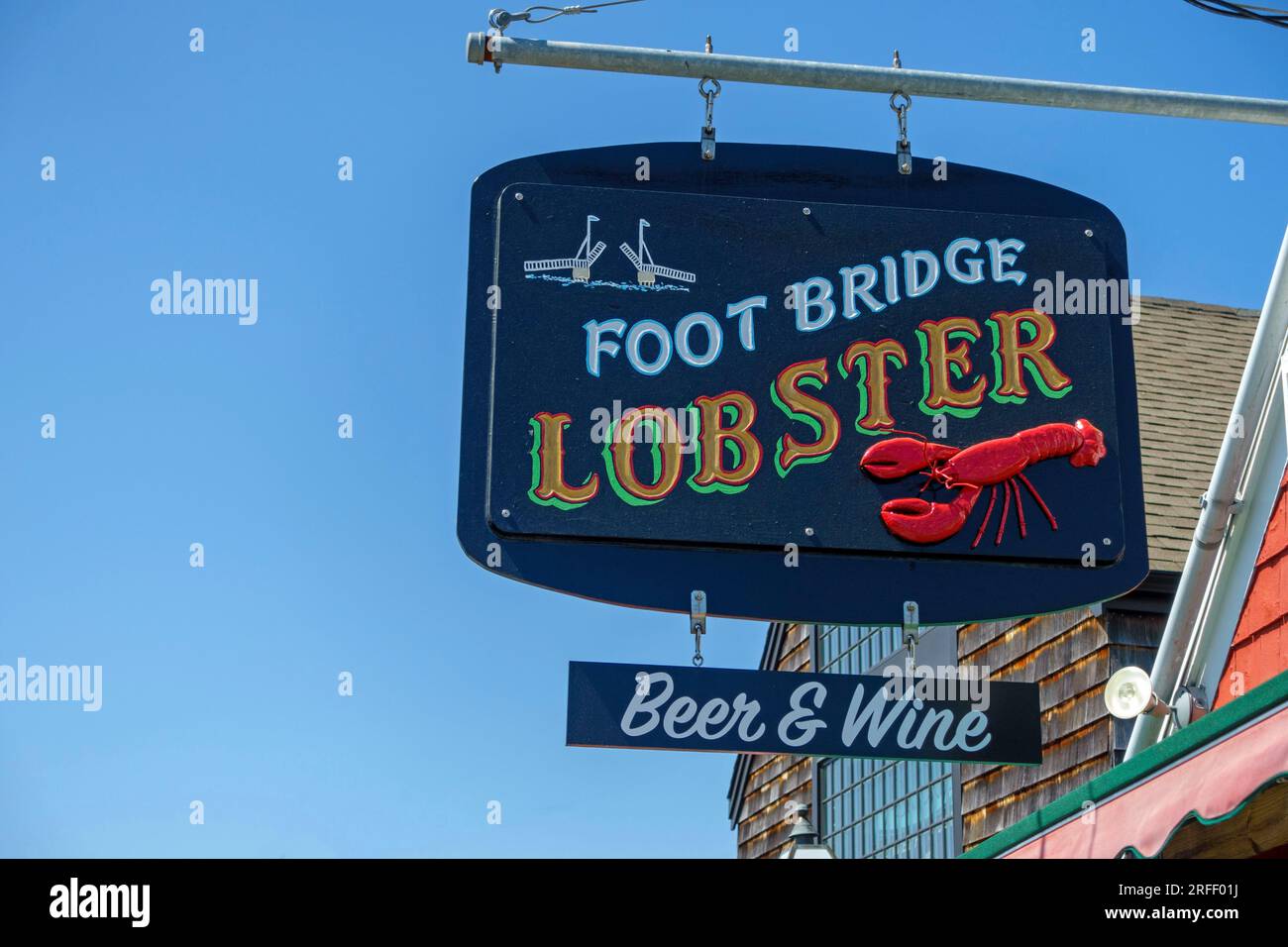 USA, Maine, USA, Maine, Ogunquit, Perkins Cove, lobster restaurant ...