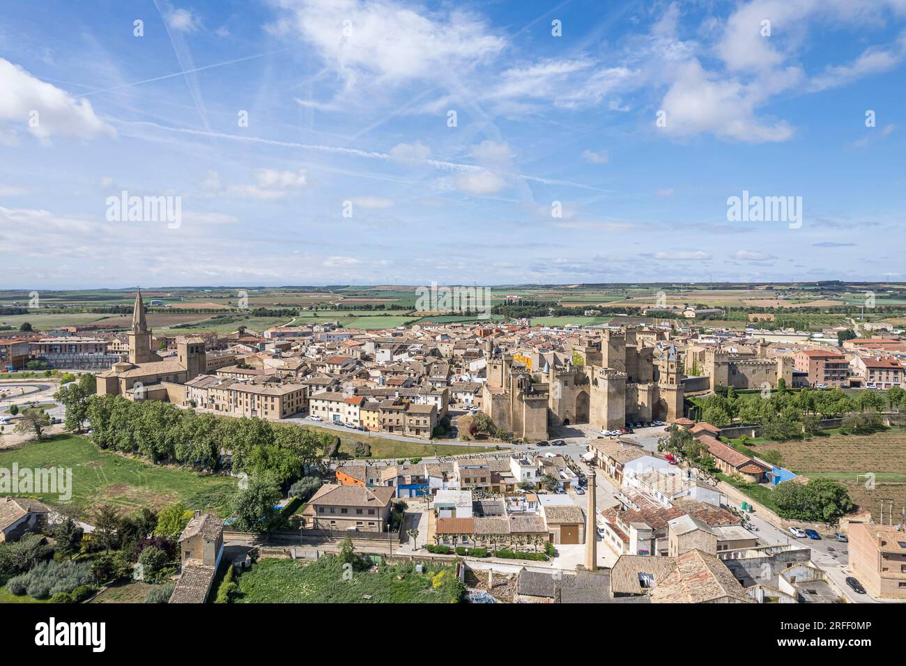 Spain, Navarra, Olite, the town and the Royal Palace (Palacio Real ...