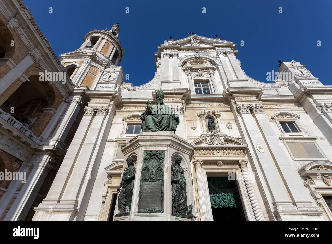 LORETO, ITALY, JULY 5, 2022 - View of the facade of Shrine of the Holy ...