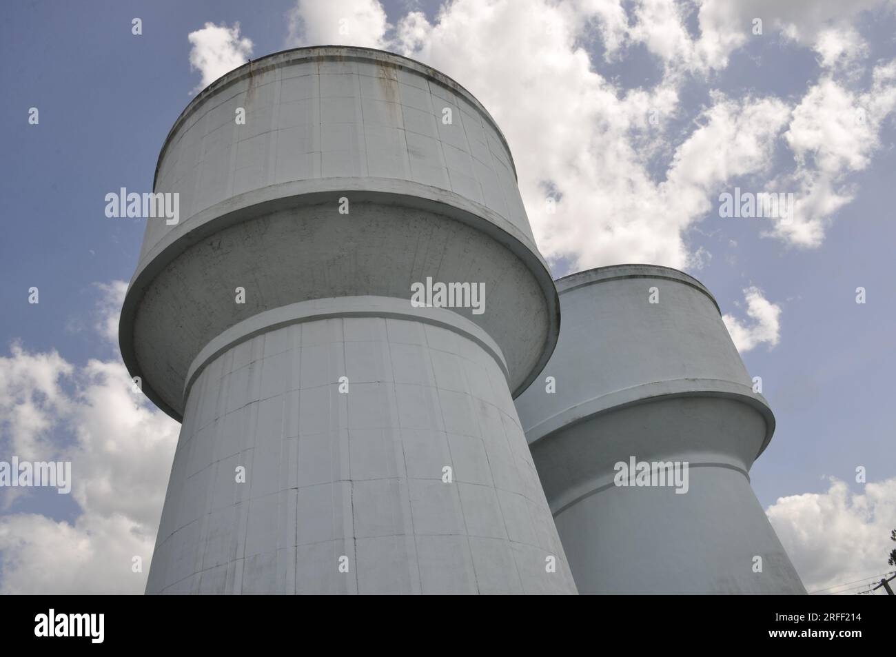 Two Water towers in France Stock Photo - Alamy