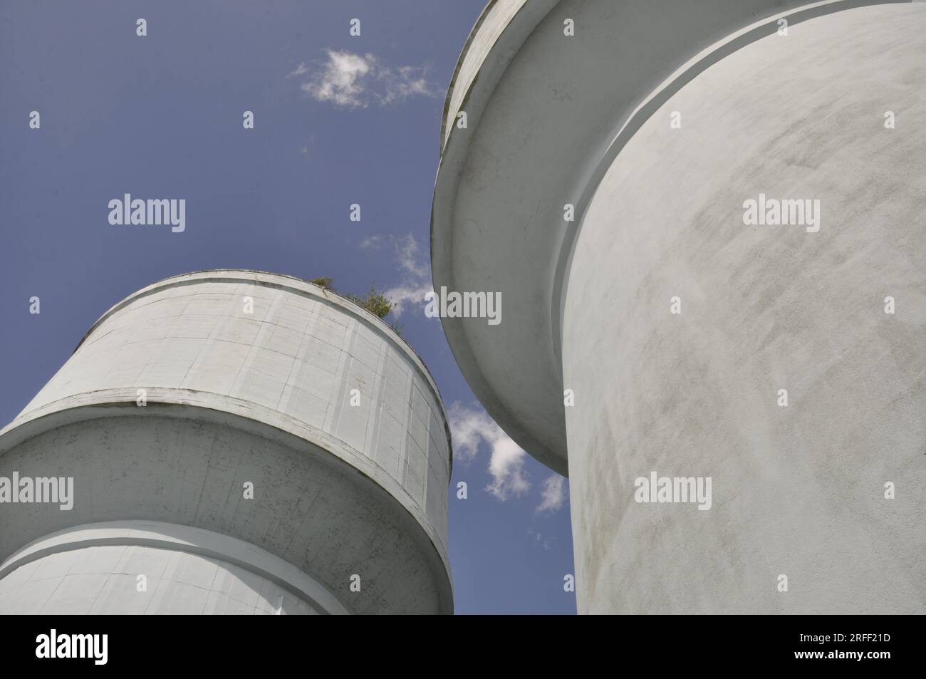 Two Water towers in France Stock Photo - Alamy