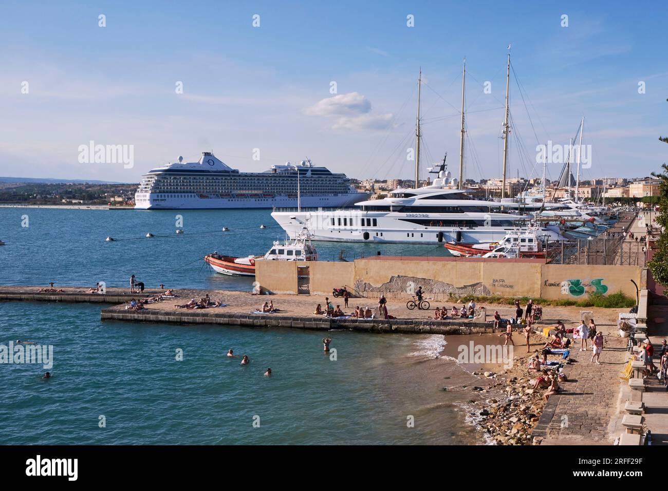 Italy, Sicily, Syracuse, Ortigia island, UNESCO World Heritage site ...