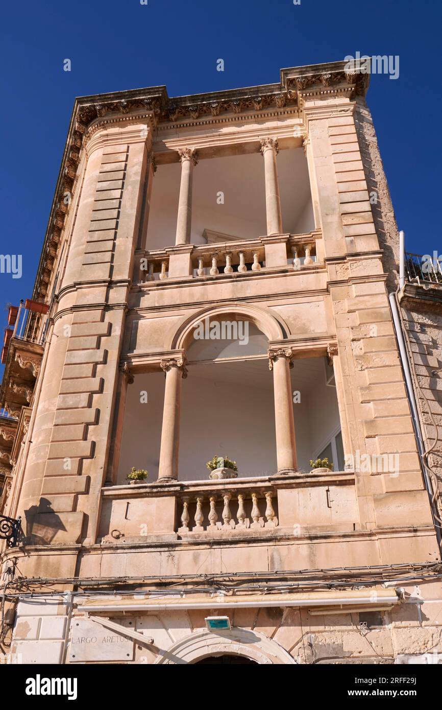 Italy, Sicily, Syracuse, Ortigia island, UNESCO World Heritage site ...