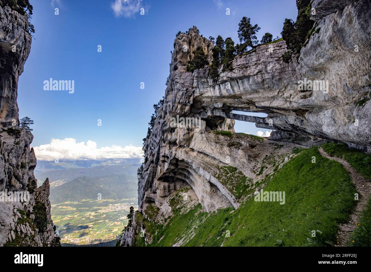 France, Isere, Massif de la Chartreuse, Arche Isabelle, Tour Percée, or ...