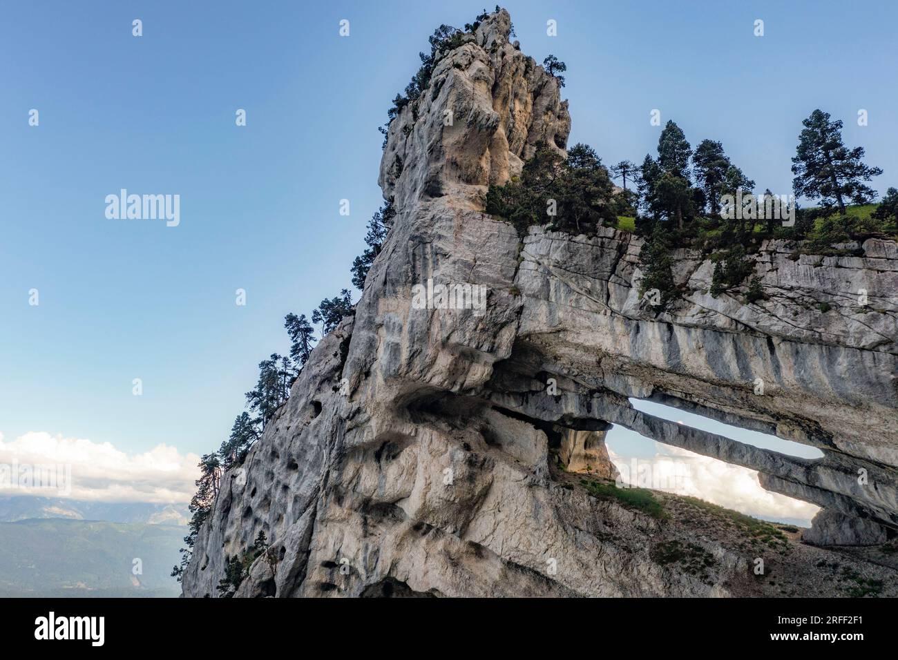 France, Isere, Massif de la Chartreuse, Arche Isabelle, Tour Percée, or ...