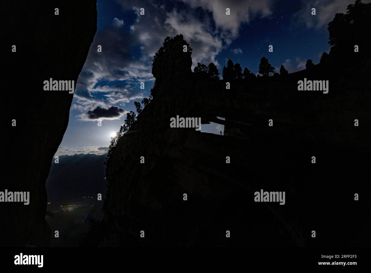 France, Isere, Massif de la Chartreuse, Arche Isabelle, Tour Percée, or ...