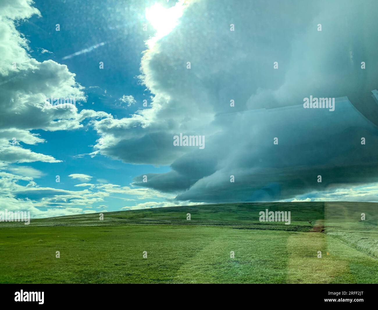 scenic natural untouched rural green landscape of Icelandwith scenic ...