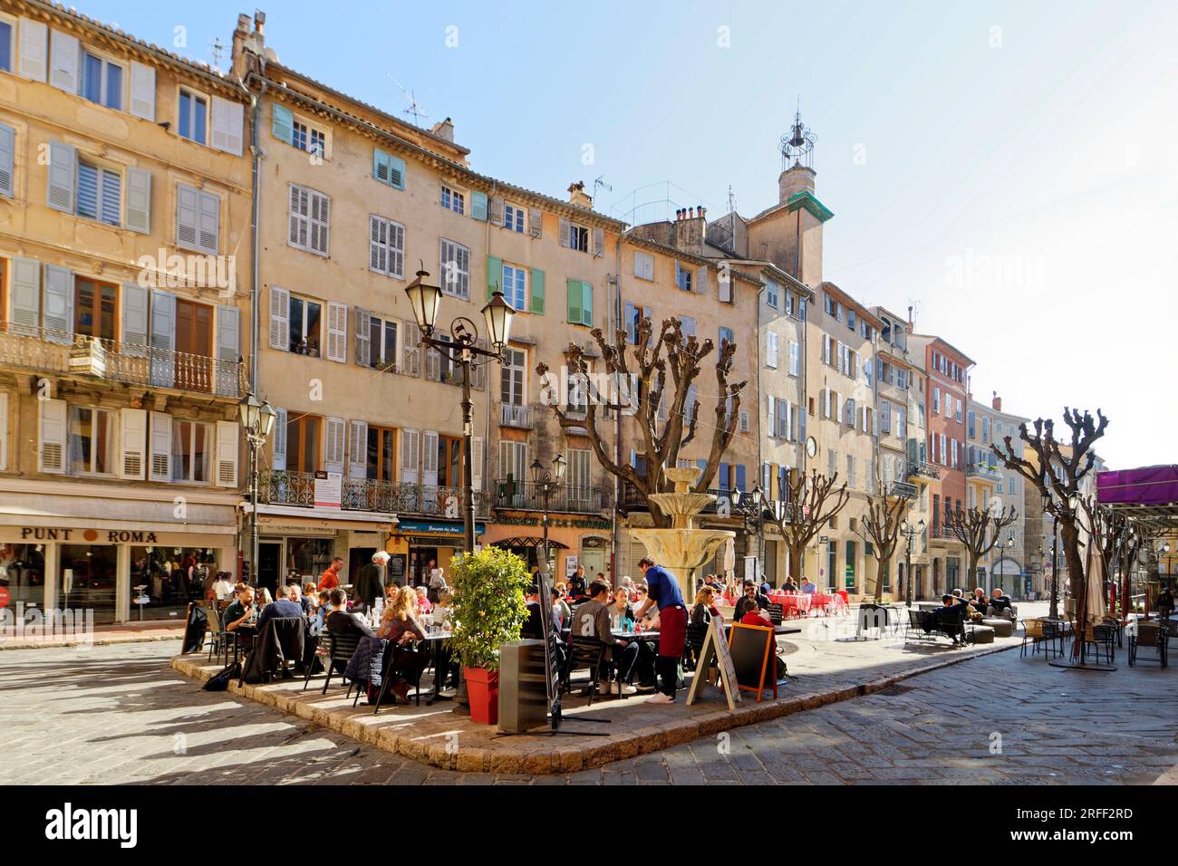 France, Alpes Maritimes, Grasse, historical center, place aux Aires ...