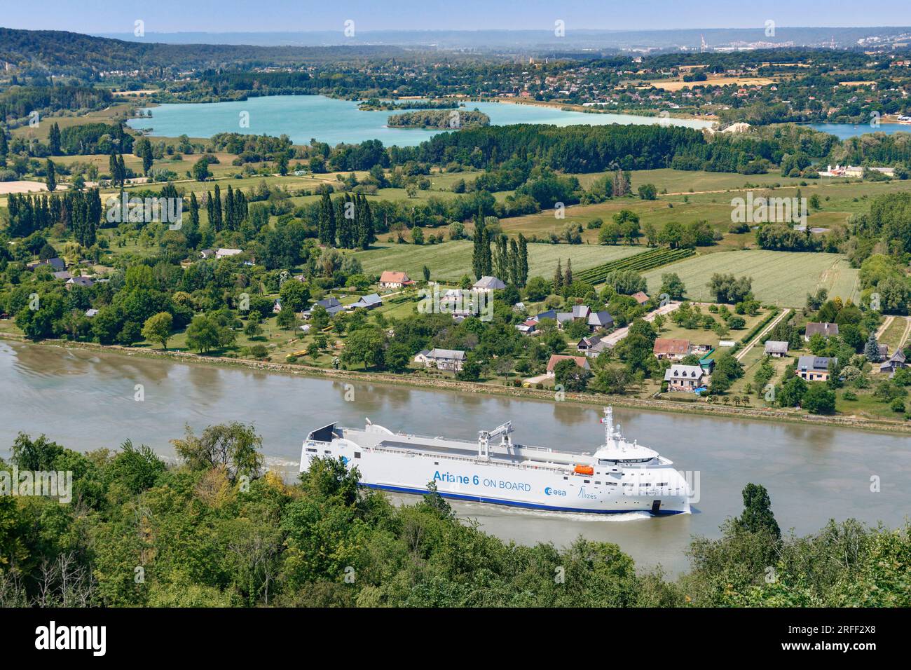 France, Eure, Barneville-sur-Seine, Armada 2023, Canopee, cargo ship ...