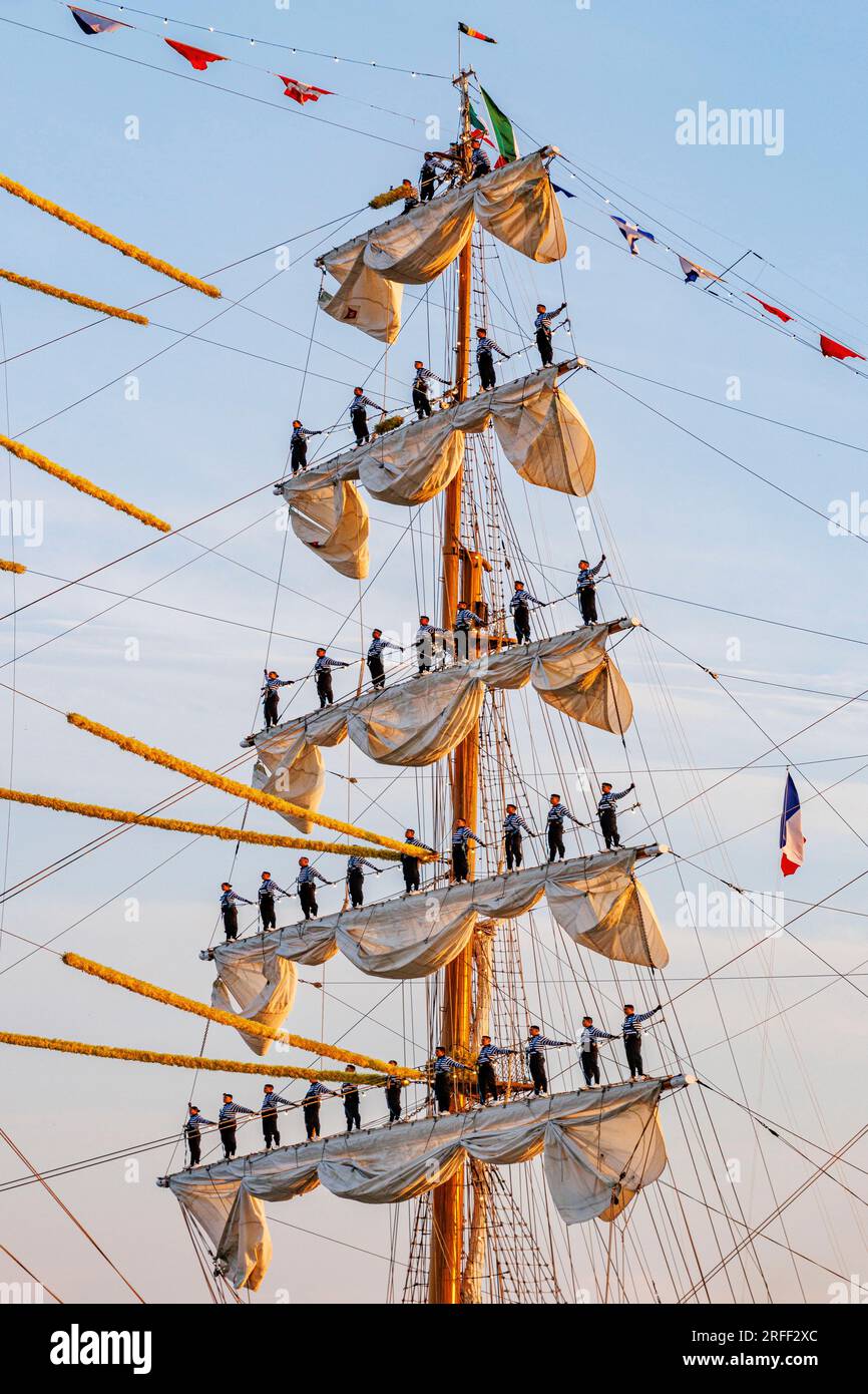 France, Seine-Maritime, Rouen, Armada 2023, festive arrival of Mexican ...