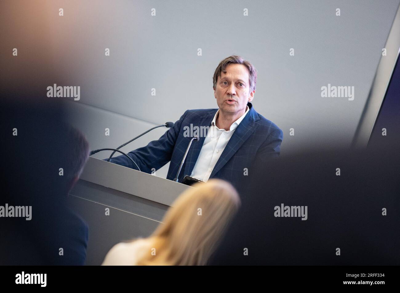Munich, Germany, August 2nd, 2023, Siemens Mobility CEO Michael Peter ...