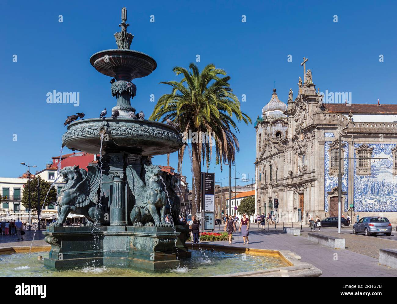 Porto portugal leoes fountain carmo hi-res stock photography and images ...