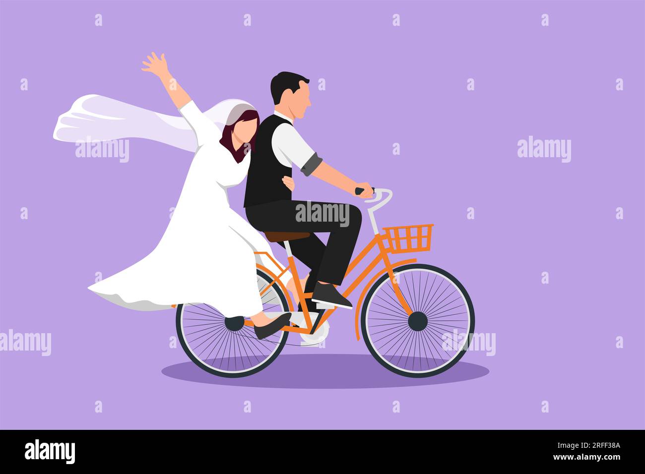 Cartoon flat style drawing happy married couple having fun on date ...