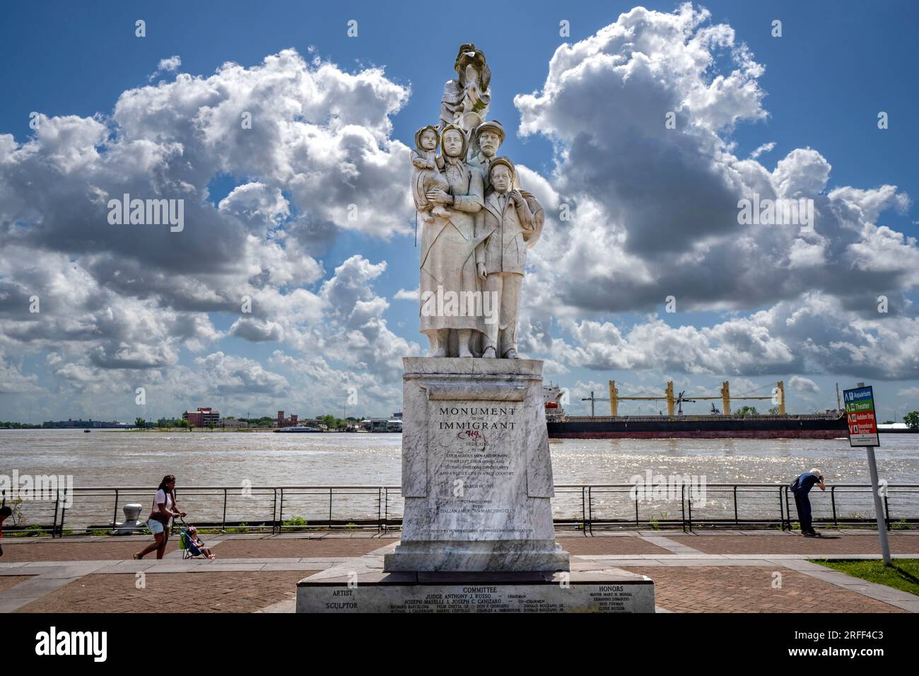 United States, Louisiana, New Orleans, the French Quarter, monument to ...