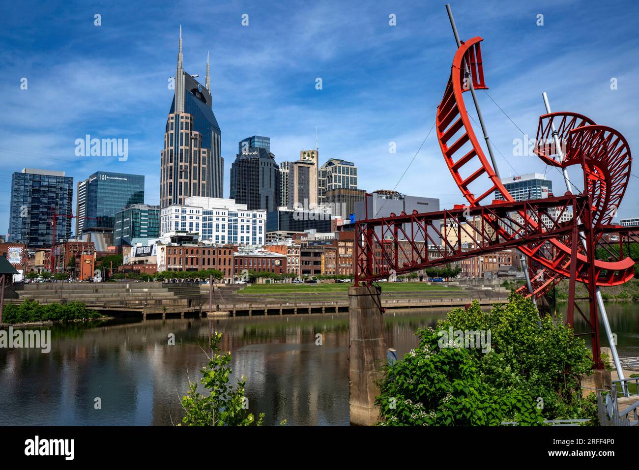 United States, Tennessee, Nashville, in red the Ghost ballet by artist ...