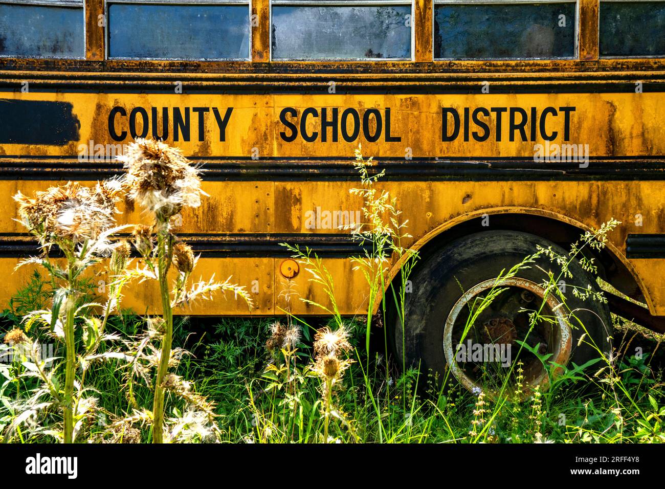 United States, Mississippi, Roxie, scrapping of old cars and school ...