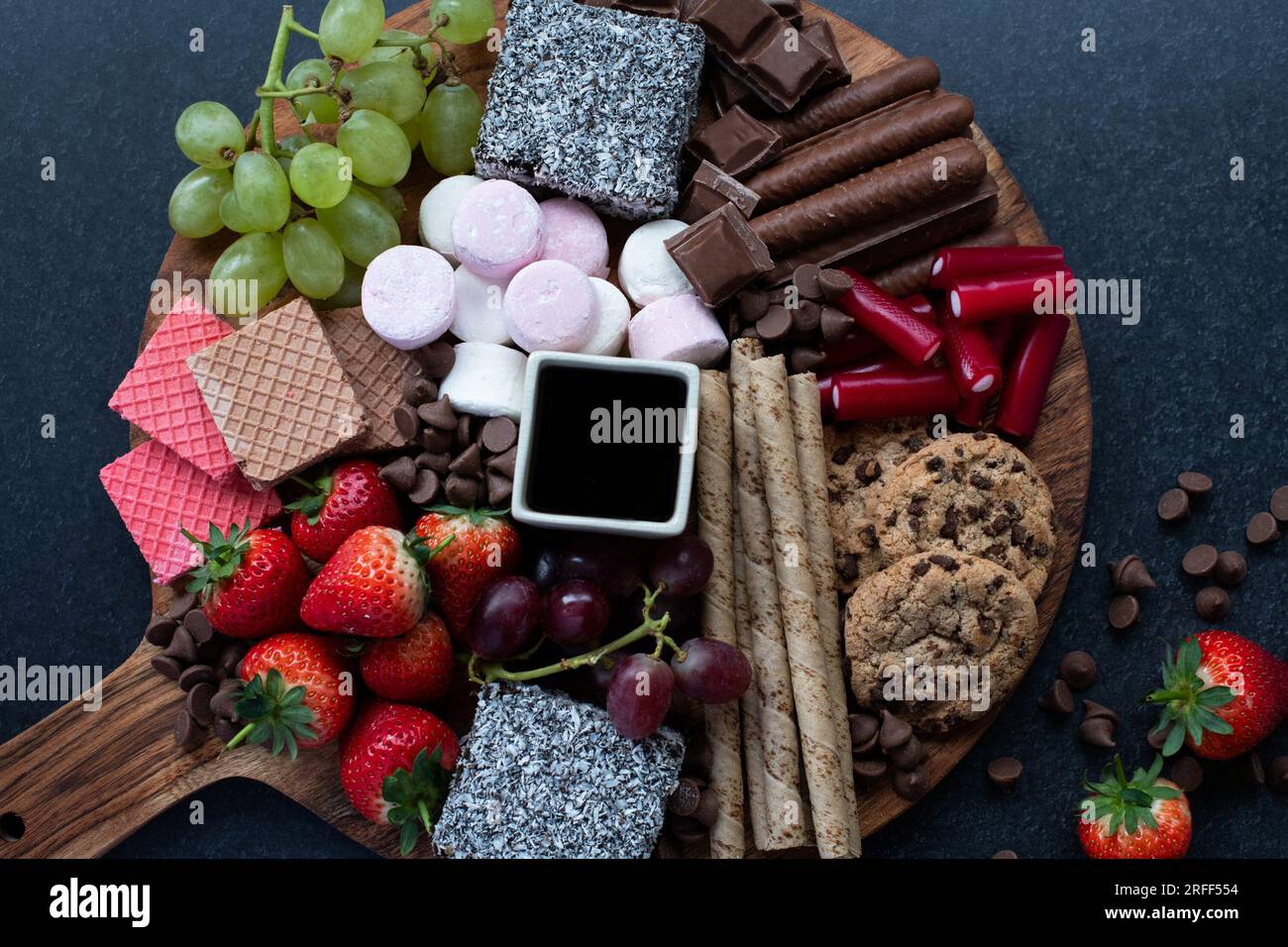 Selection delicious chocolate chip cookies hi-res stock photography and ...