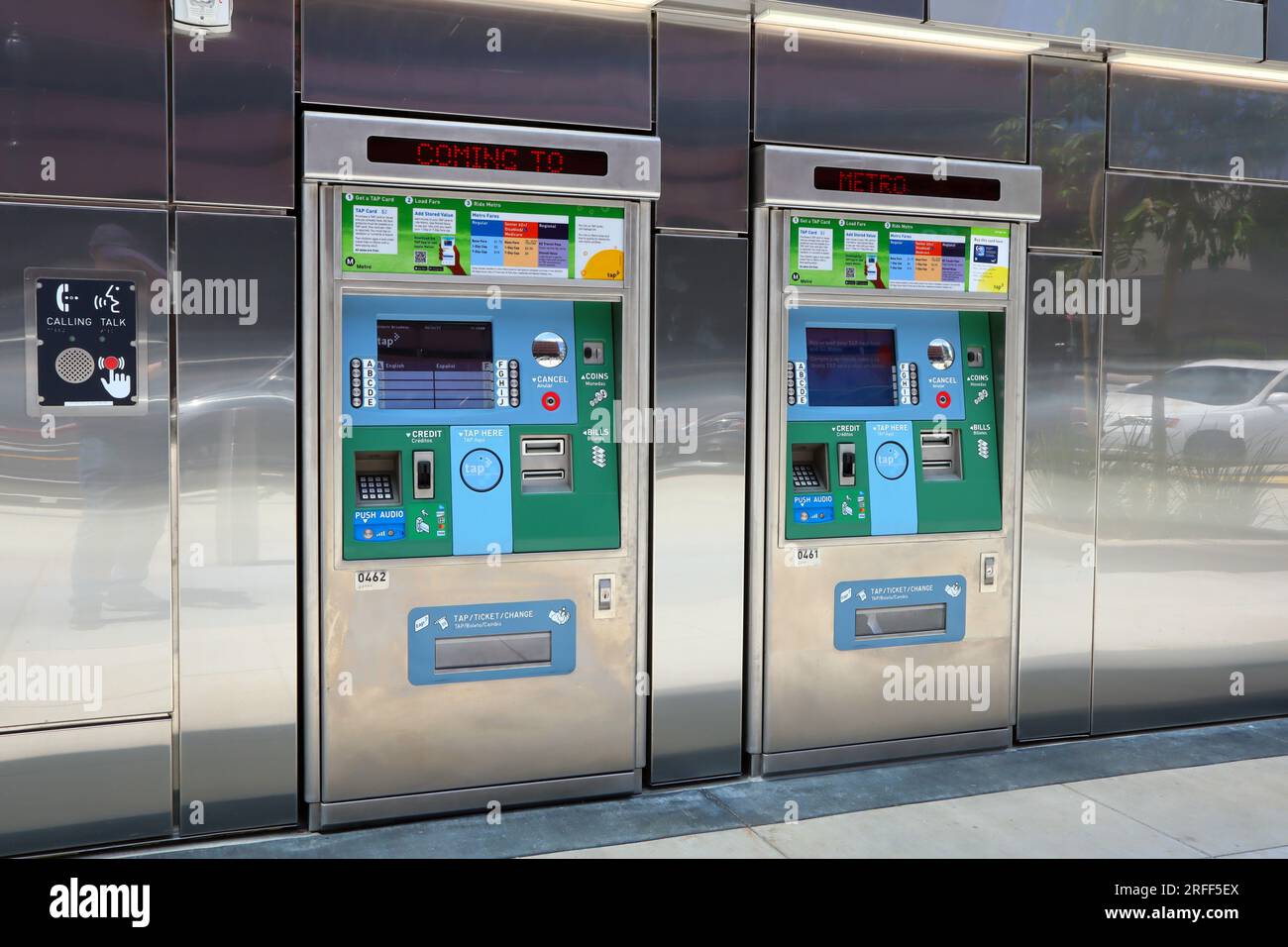 Los Angeles, California: Los Angeles Metro Rail Ticket Machine at LA ...