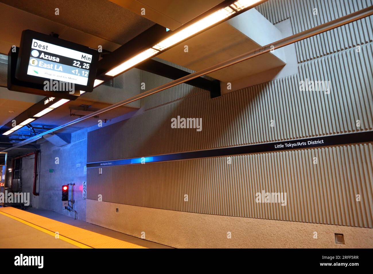Los Angeles, California: Little Tokio/Arts District Metro Rail A and E ...