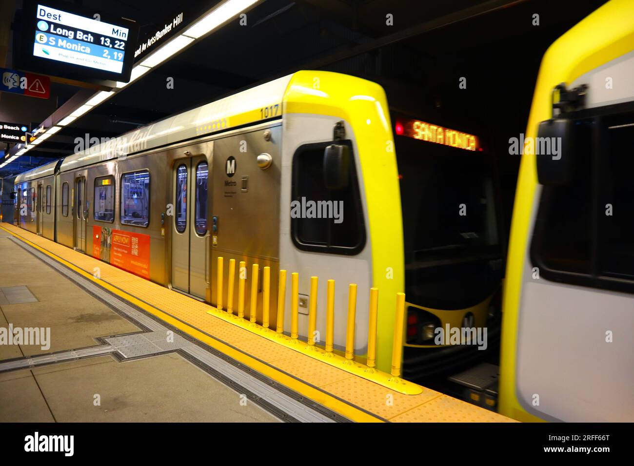 Los Angeles, California: Grand Av Arts/Bunker Hill Metro Rail A and E Line Station opened on ...