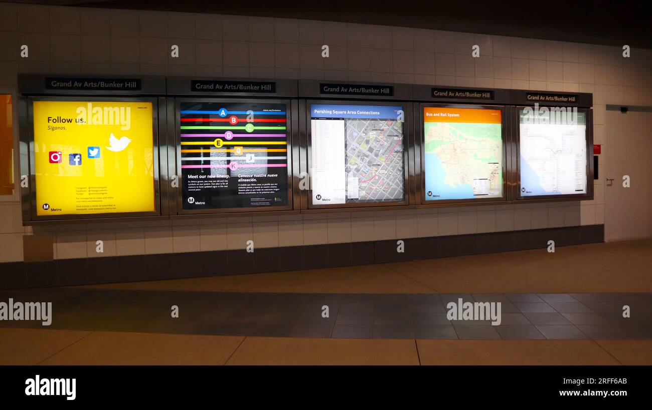 Los Angeles, California: Grand Av Arts/Bunker Hill Metro Rail A and E Line Station opened on ...
