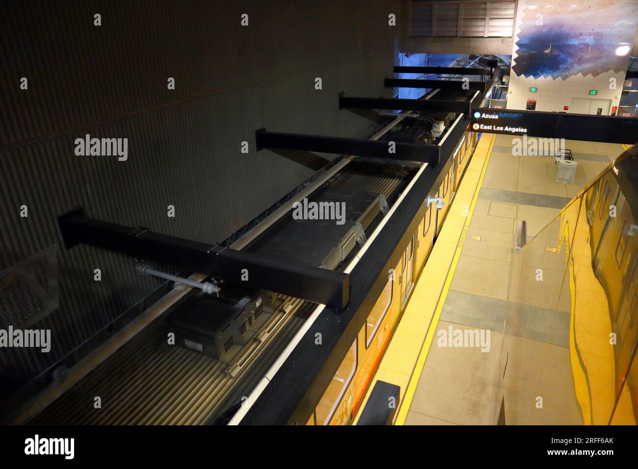 Los Angeles, California: Grand Av Arts/Bunker Hill Metro Rail A and E Line Station opened on ...