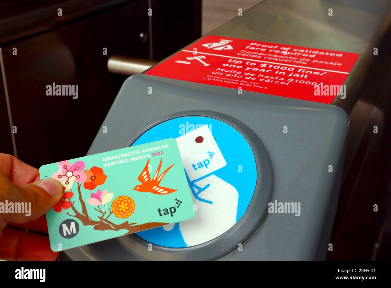 Los Angeles, California: view of Los Angeles Metro Rail Station ...