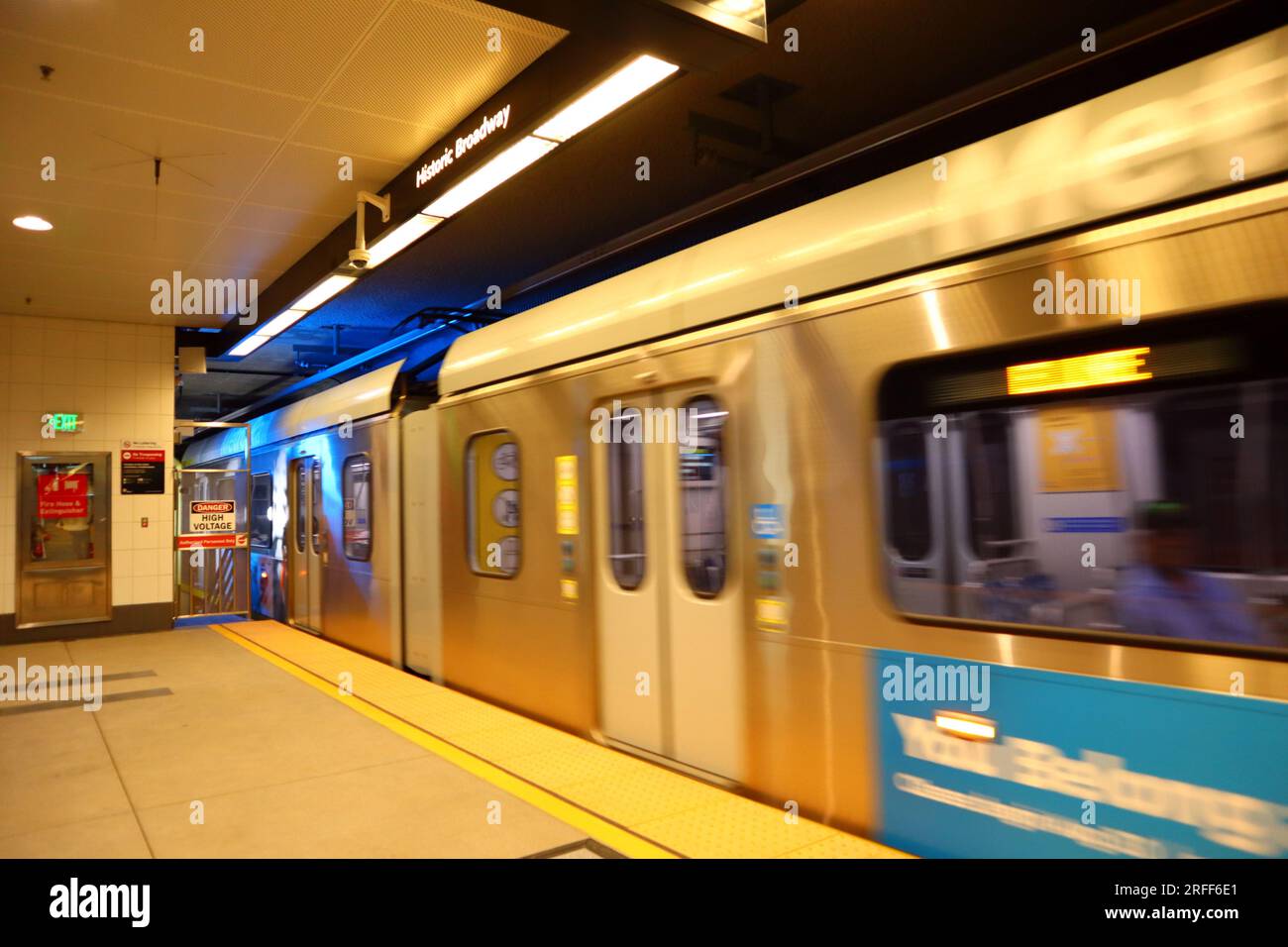 Los Angeles, California: Historic Broadway Metro Rail A Line and E Line Station opened on June ...