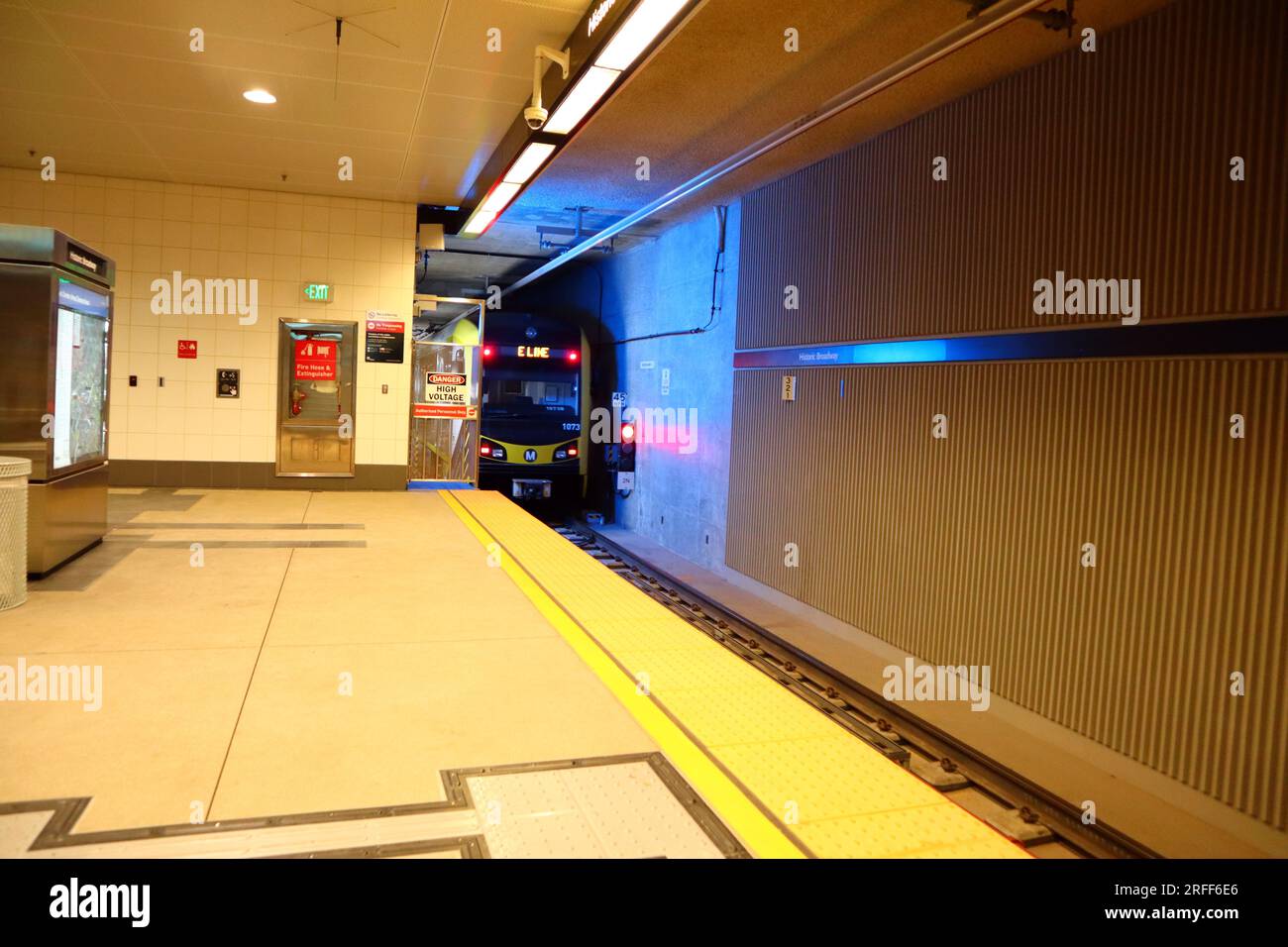 Los Angeles, California: Historic Broadway Metro Rail A Line and E Line ...