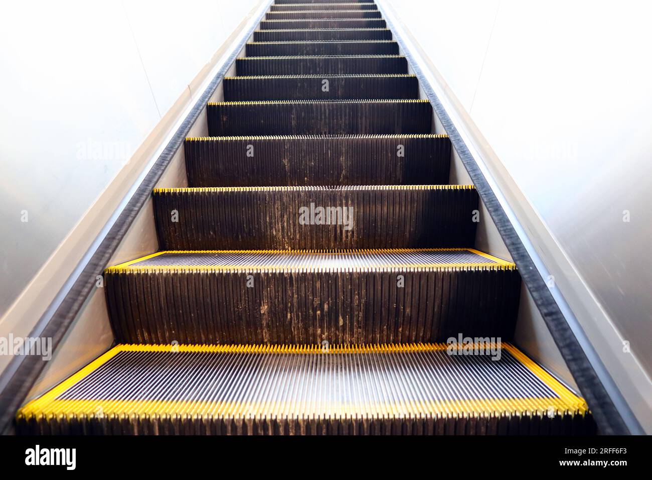 Modern Stairway electric Escalator of Subway, Mall, Indoor interior and ...