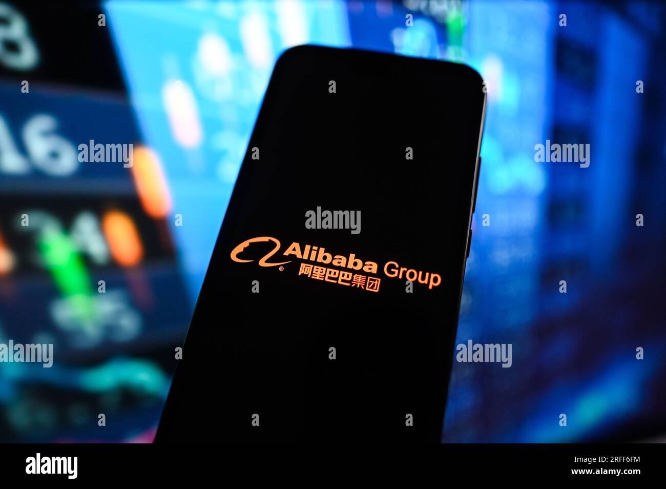 Poland. 03rd Aug, 2023. In this photo illustration a Alibaba Group logo ...