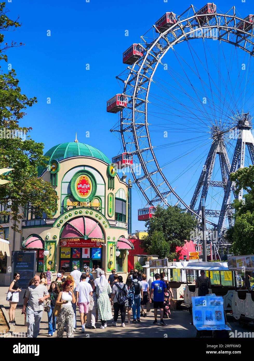 Vienna, Austria - 29 June 2023: view at the Prater amusement park at ...