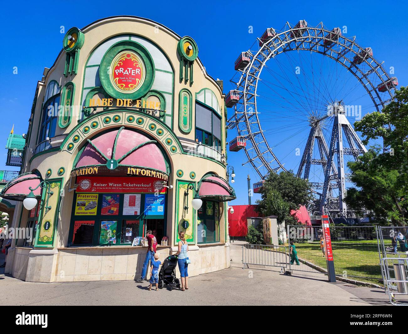 Vienna, Austria - 29 June 2023: view at the Prater amusement park at ...