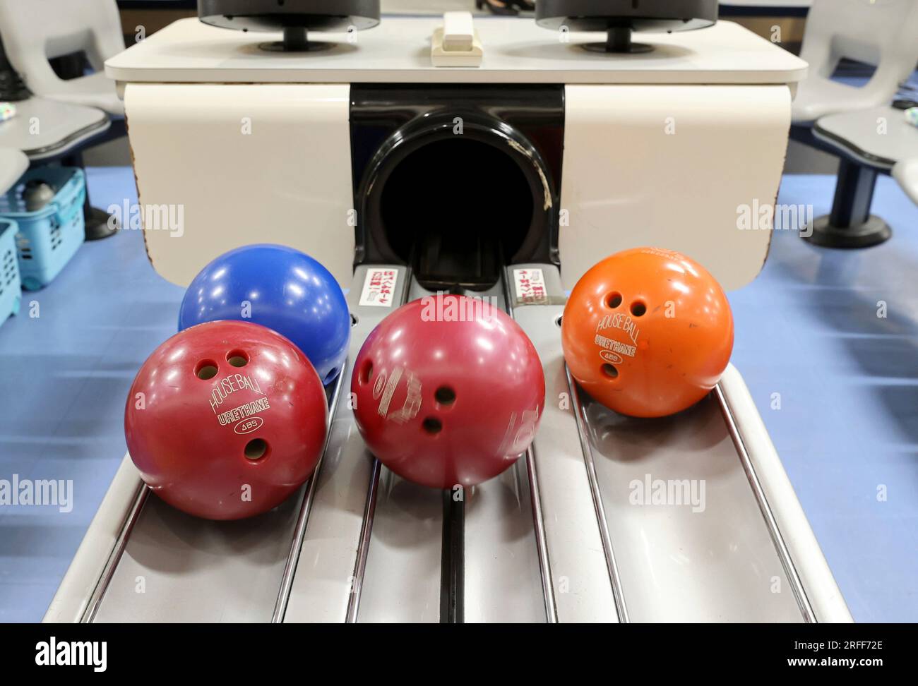 A photo shows Tokyo Port Bowl, one of the old-fashioned tenpin bowling alley in Japan, in Minato ...