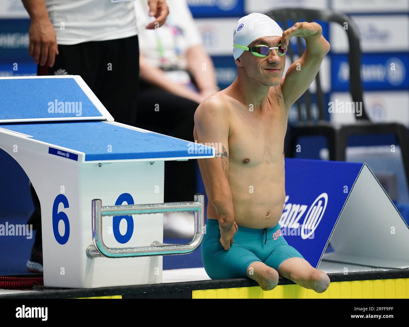 Turkey's Umut Unlu in the Men's 50m Backstroke S3 heats during day four ...