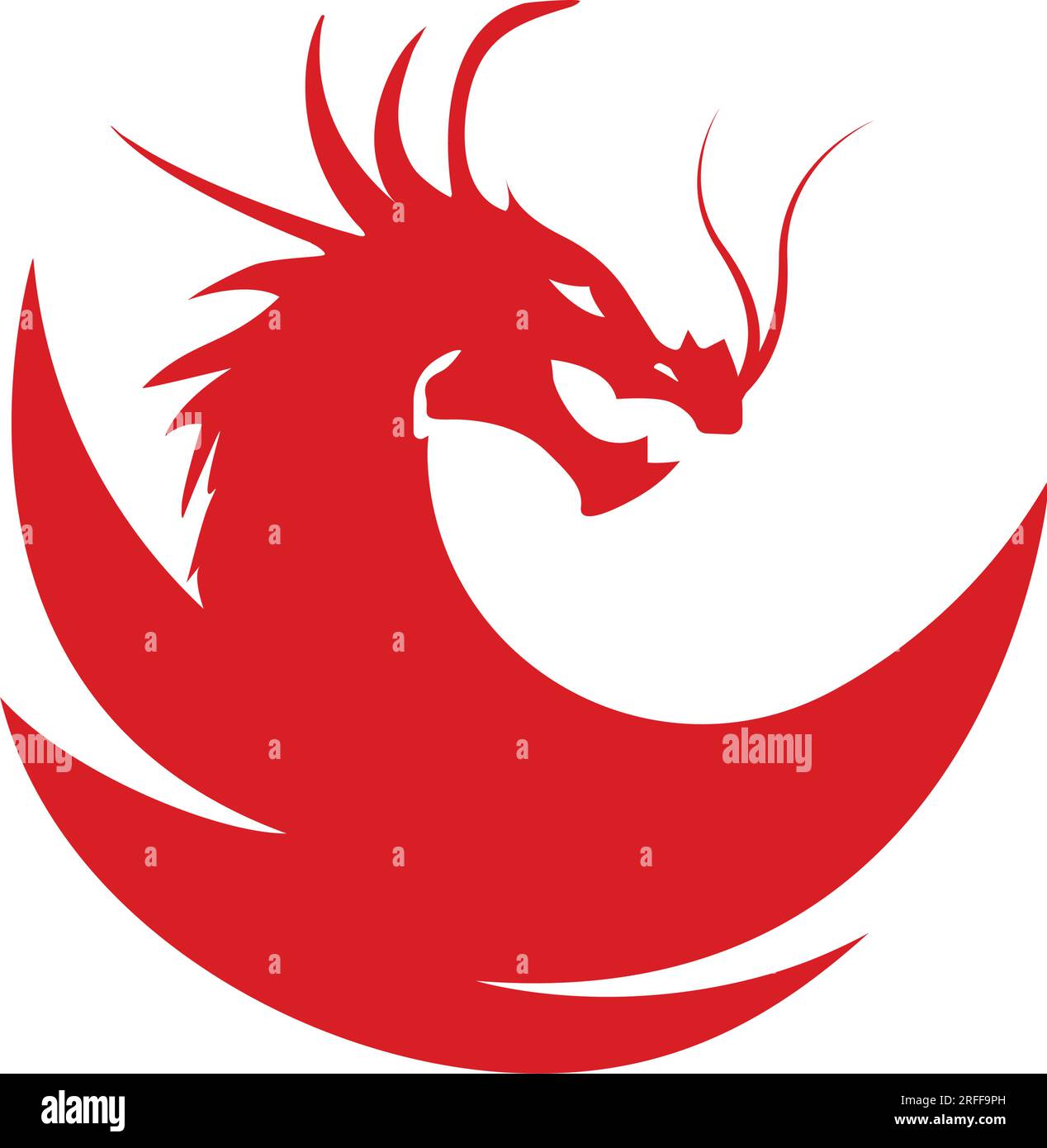 dragon head logo vector illustration template design Stock Vector Image ...