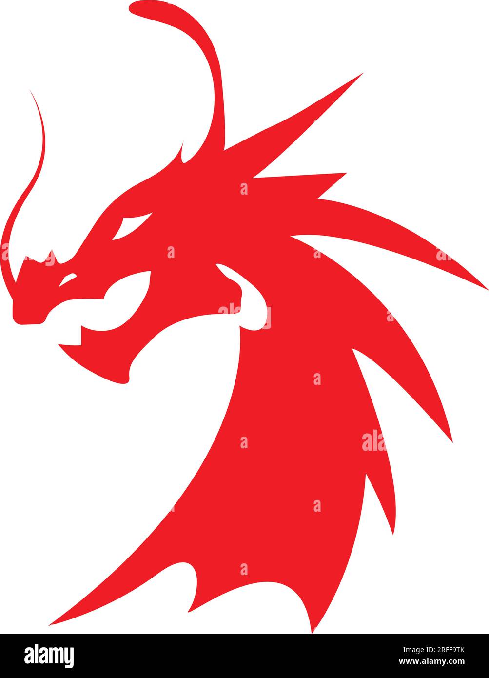 dragon head logo vector illustration template design Stock Vector Image ...
