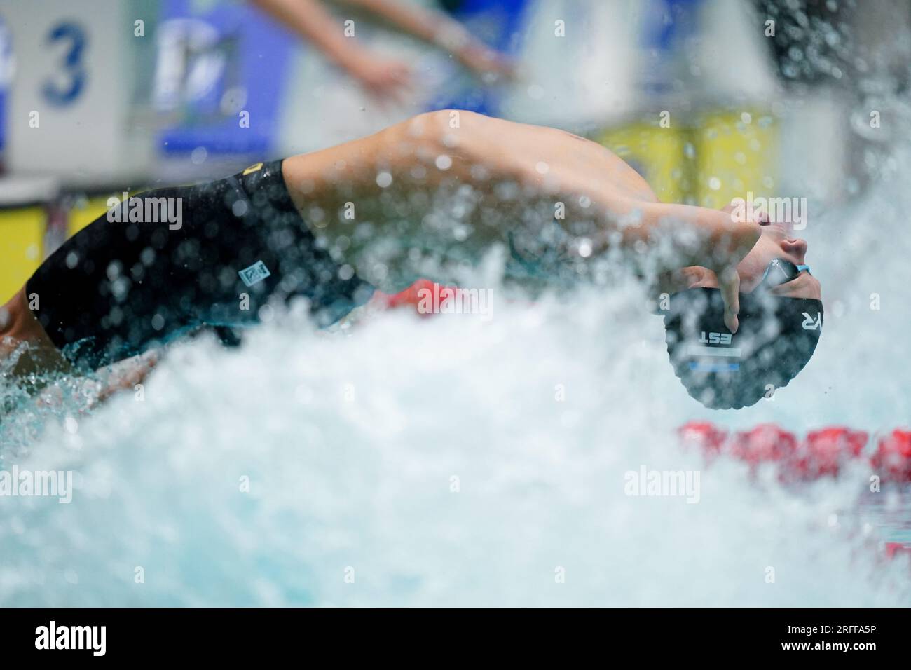 Estonia's Matz Topkin in the Men's 50m Backstroke S4 heats during day ...