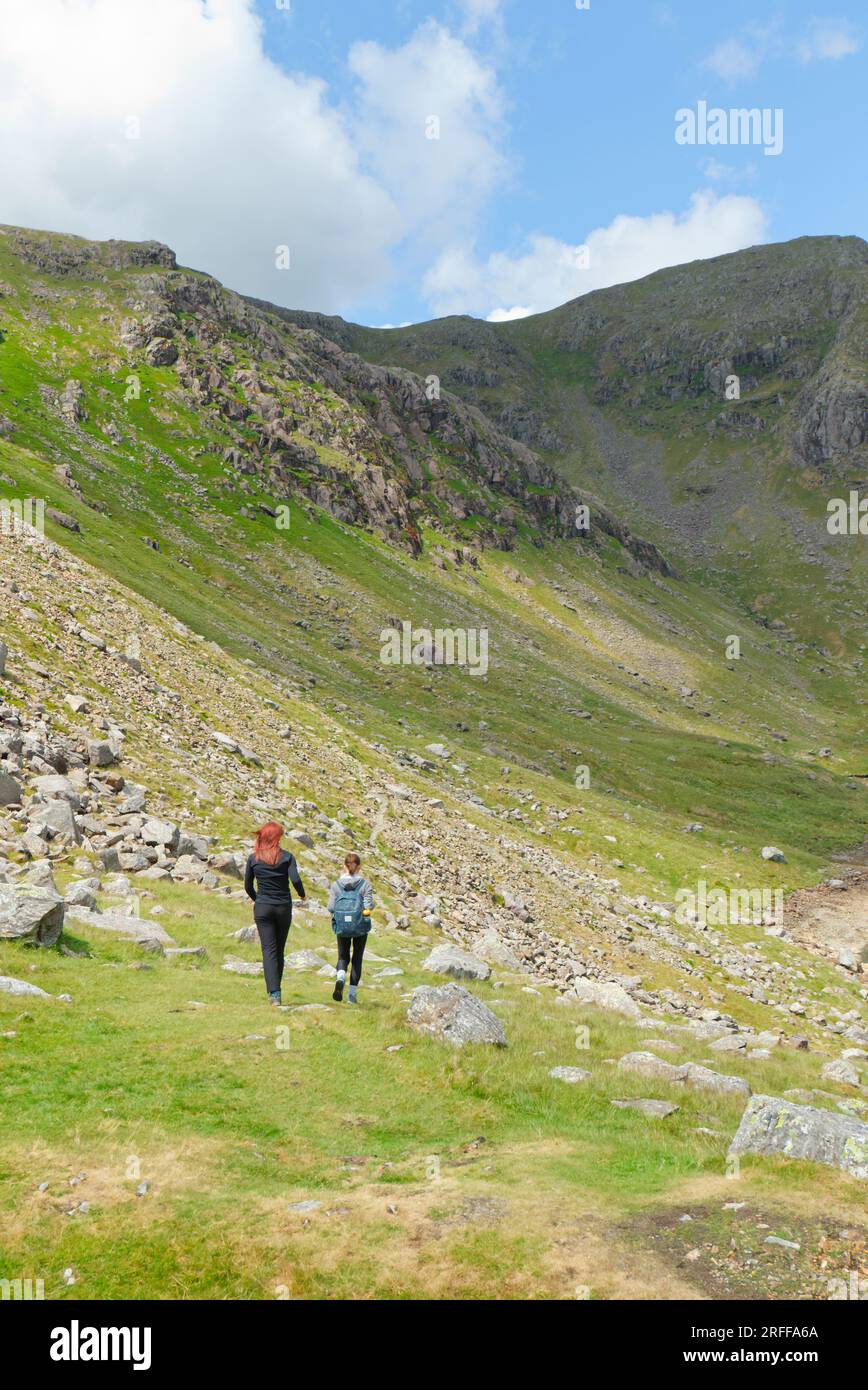 Hiking in the Coniston Fells, Cumbria Stock Photo - Alamy