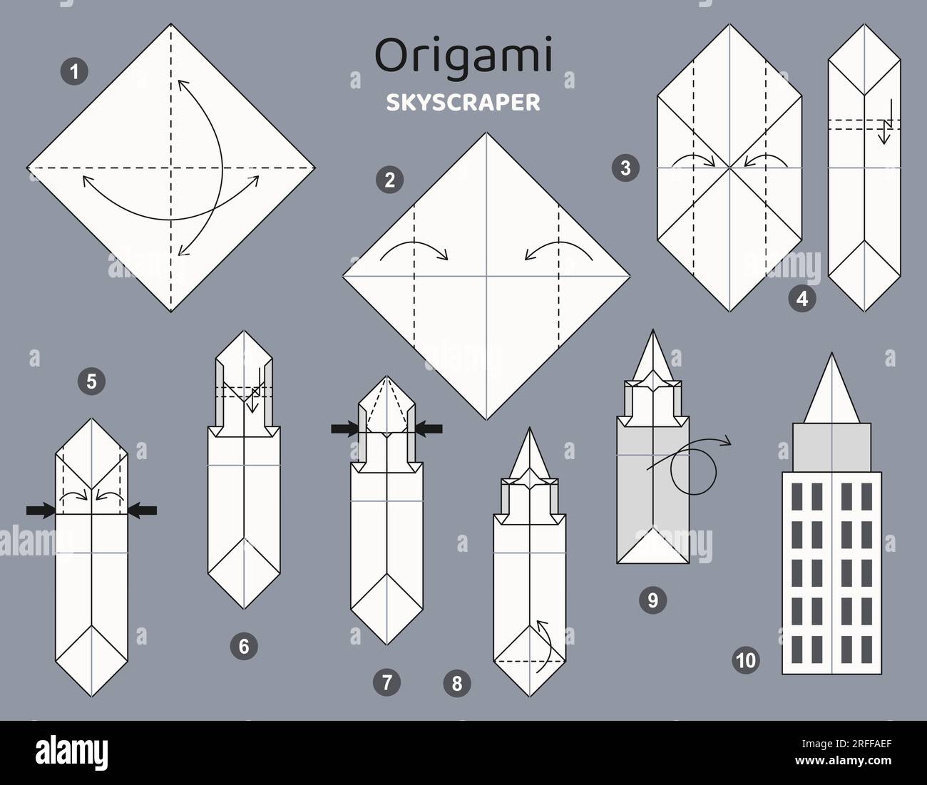 Origami Tower Instructions Expandable Origami : 10 Steps (with