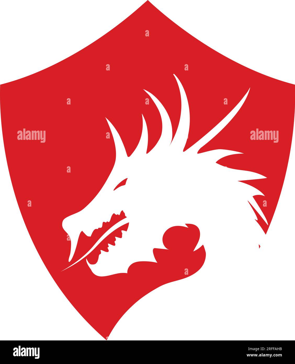 dragon head logo vector illustration template design Stock Vector Image ...