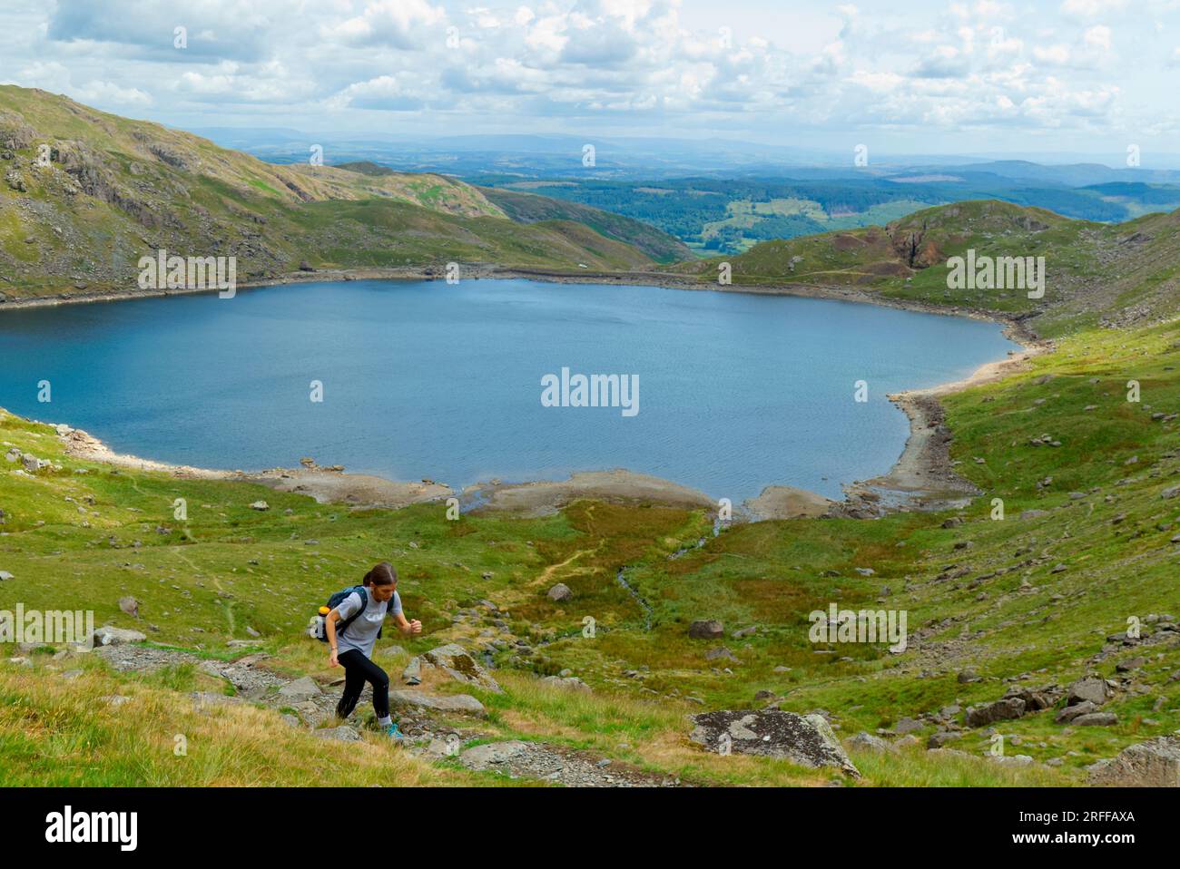 Hiking in the Coniston Fells, Cumbria Stock Photo - Alamy