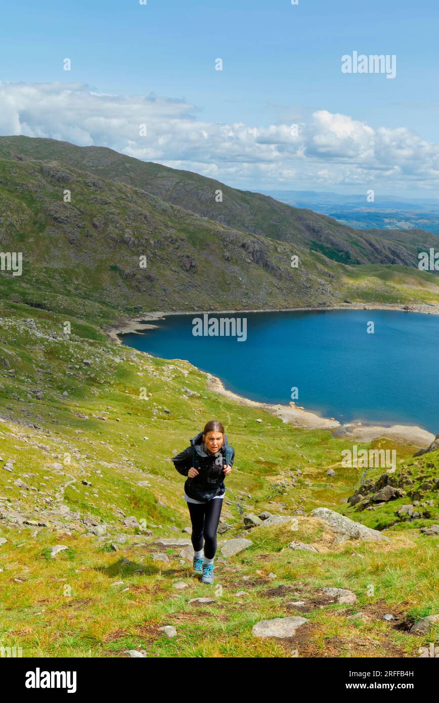 Hiking in the Coniston Fells, Cumbria Stock Photo - Alamy