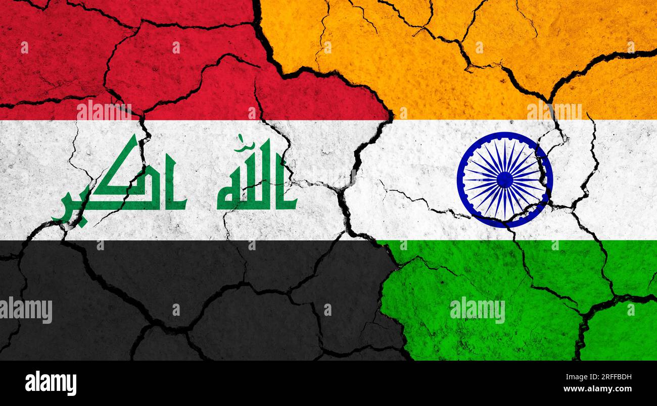 India iraq flag hi-res stock photography and images - Alamy