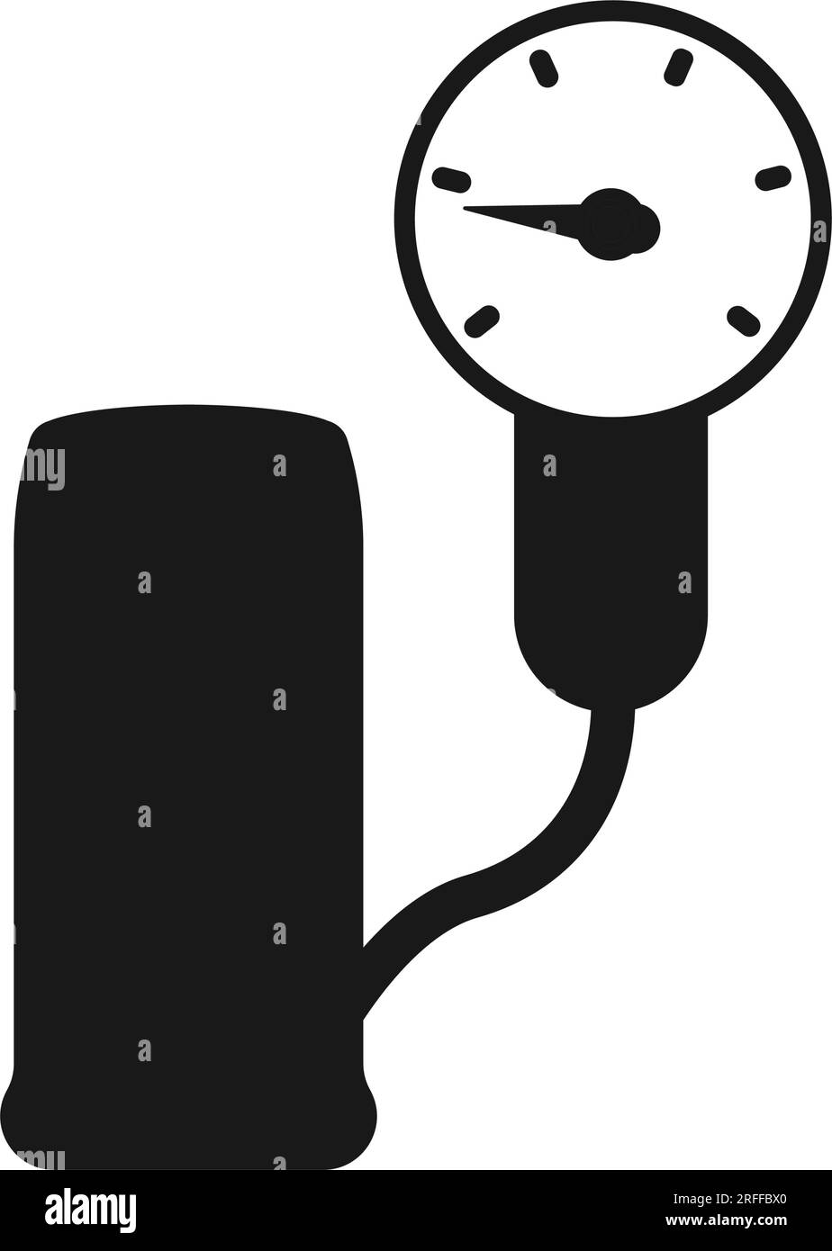 Tire pressure gauge icon.Car wheel with manometer illustration logo ...