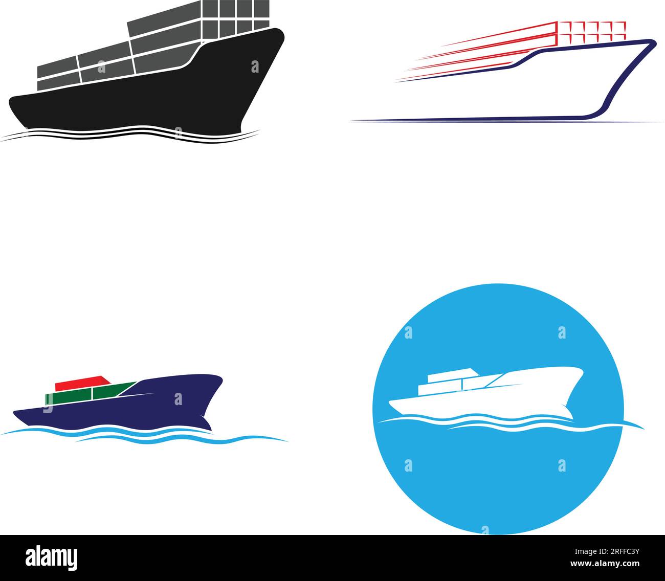 Expeditionary cargo ship logo vektor template Stock Vector Image & Art ...