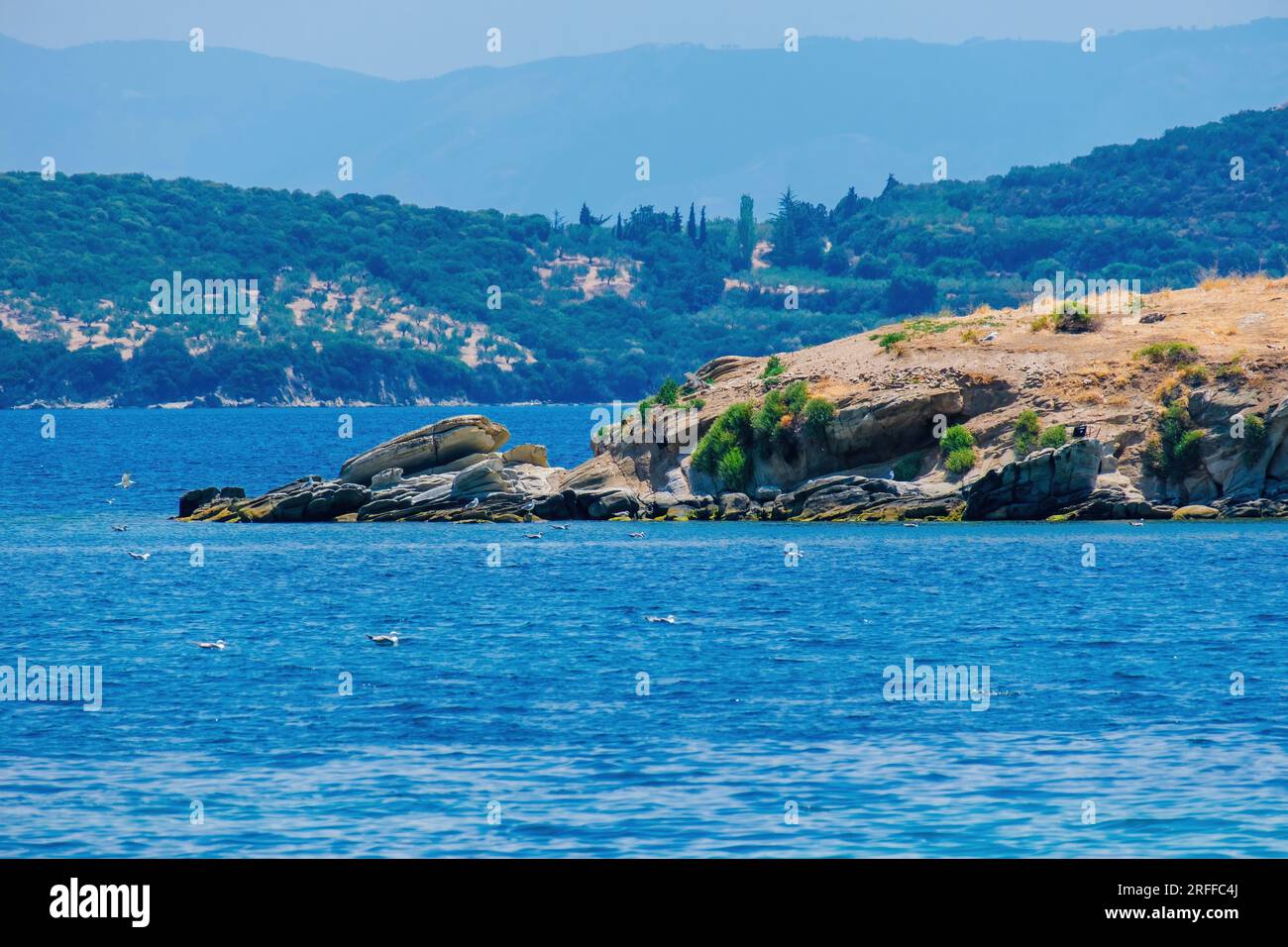 Sea waves with rocks and stones, Natural landscape Stock Photo - Alamy