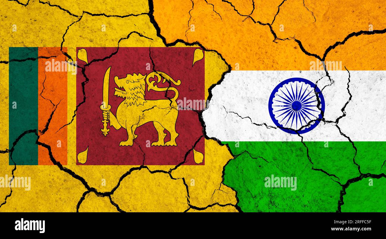 India sri lanka flag hi-res stock photography and images - Alamy
