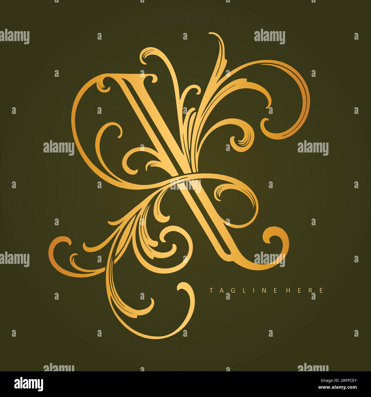 Golden blooms floral x lettering monogram logo vector illustrations for ...