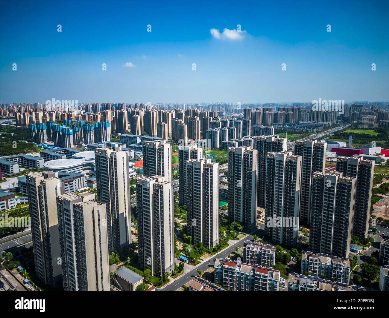 HEFEI, CHINA - AUGUST 3, 2023 - An aerial photo shows the renovation ...